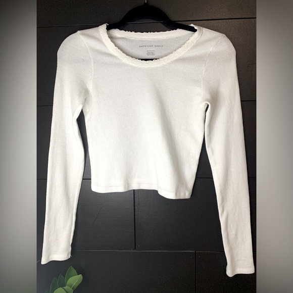 American Eagle Outfitters | Tops | American Eagle Wafflethermal Womens Top Long Sleeve Bright ...